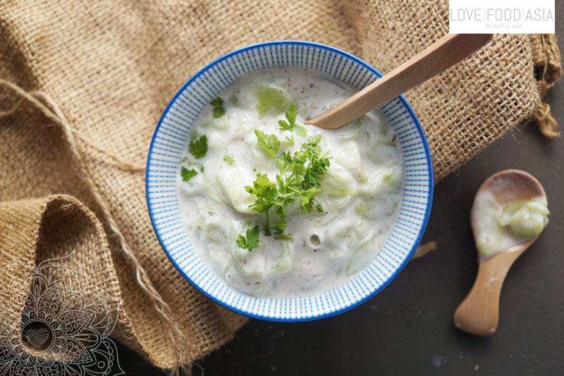 Indian Cucumber-Raita (Kheera ka raita)